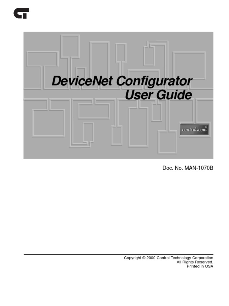 Devicenet Configurator User Guide: Doc. No. Man-1070B | PDF | Input/Output | Class (Computer ...