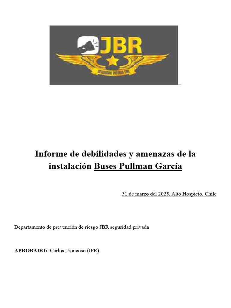 Informe de Debilidades y Amenazas JBR | PDF