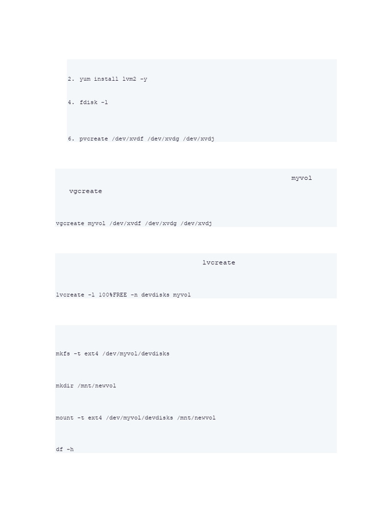 Create The Physical Volume Group of Disks and Verify | PDF