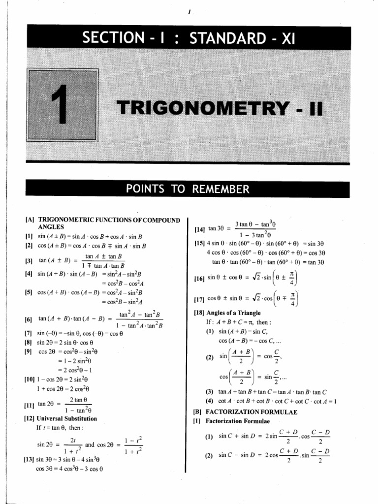Trigonometric Functions and Identities | PDF | Special Functions | Algebra