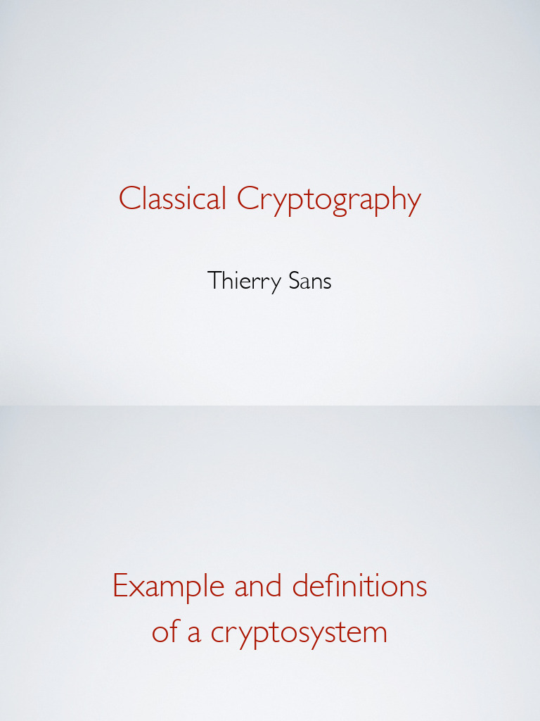 Week 2 ClassicalCryptography | PDF | Cryptography | Encryption
