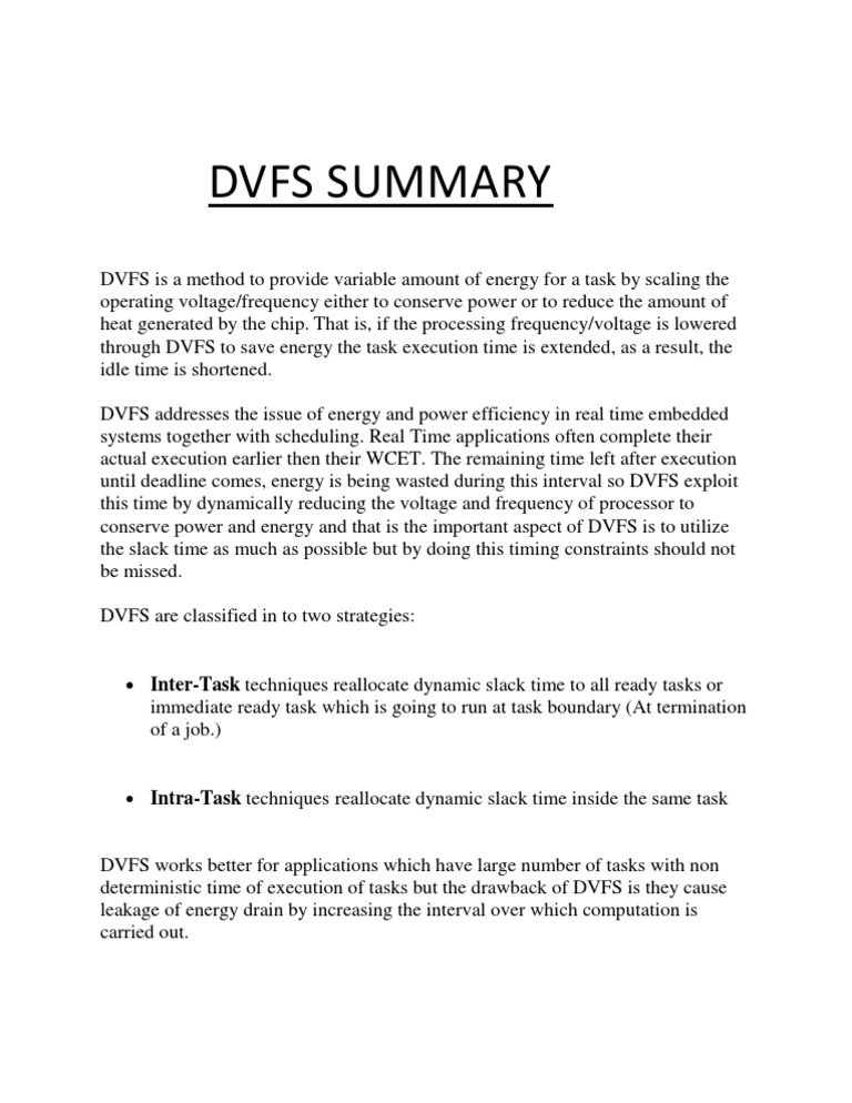 DVFS: Energy Efficiency in Embedded Systems | PDF | Computers