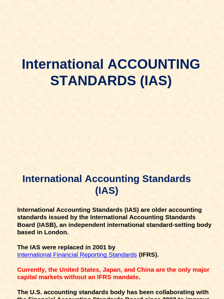 IAS-An Overview | PDF | International Financial Reporting Standards ...