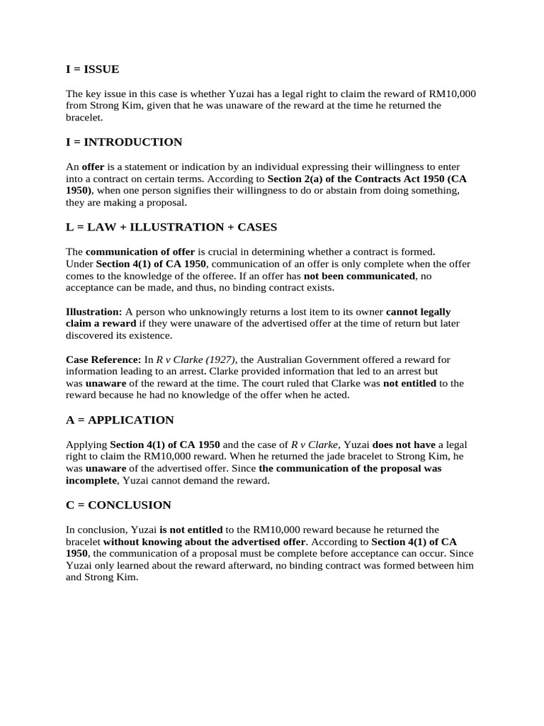 Yuzai's Claim: R v Clarke Analysis | PDF