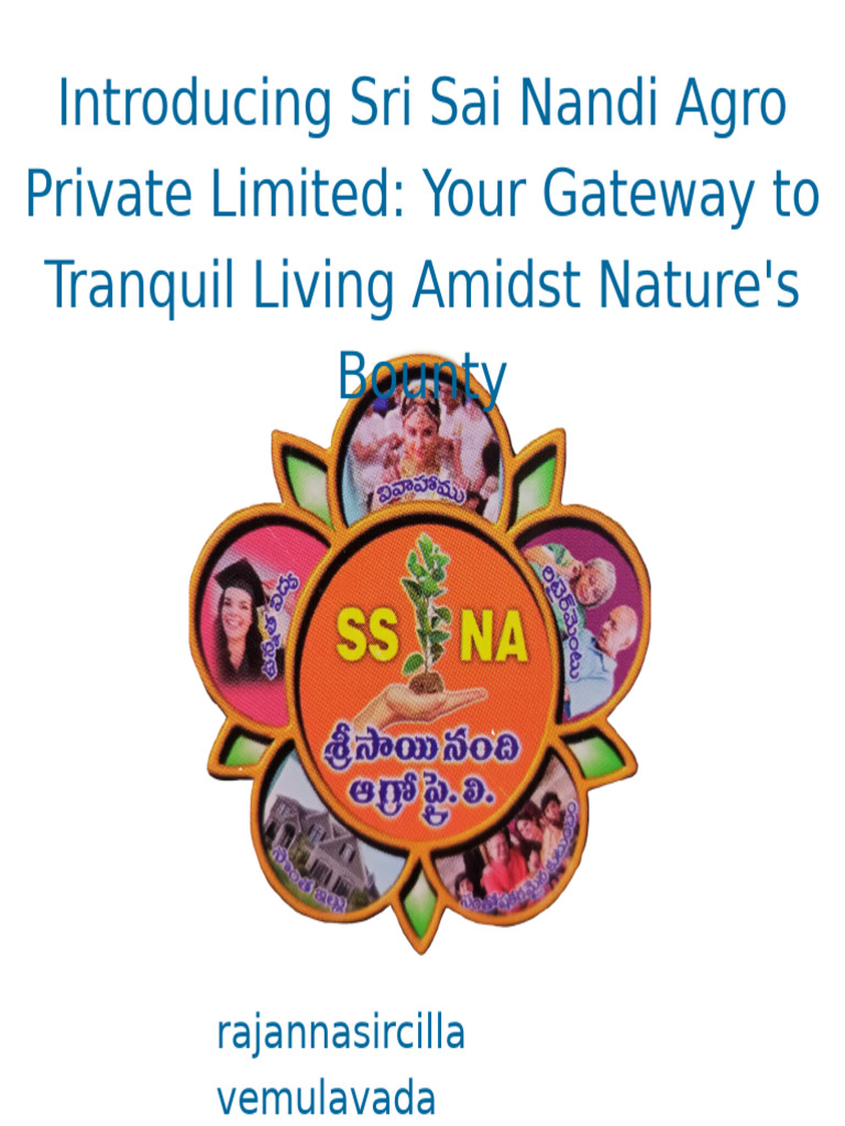Sri Sai Nandi Agro Private Limited | PDF | Economy And The Environment ...