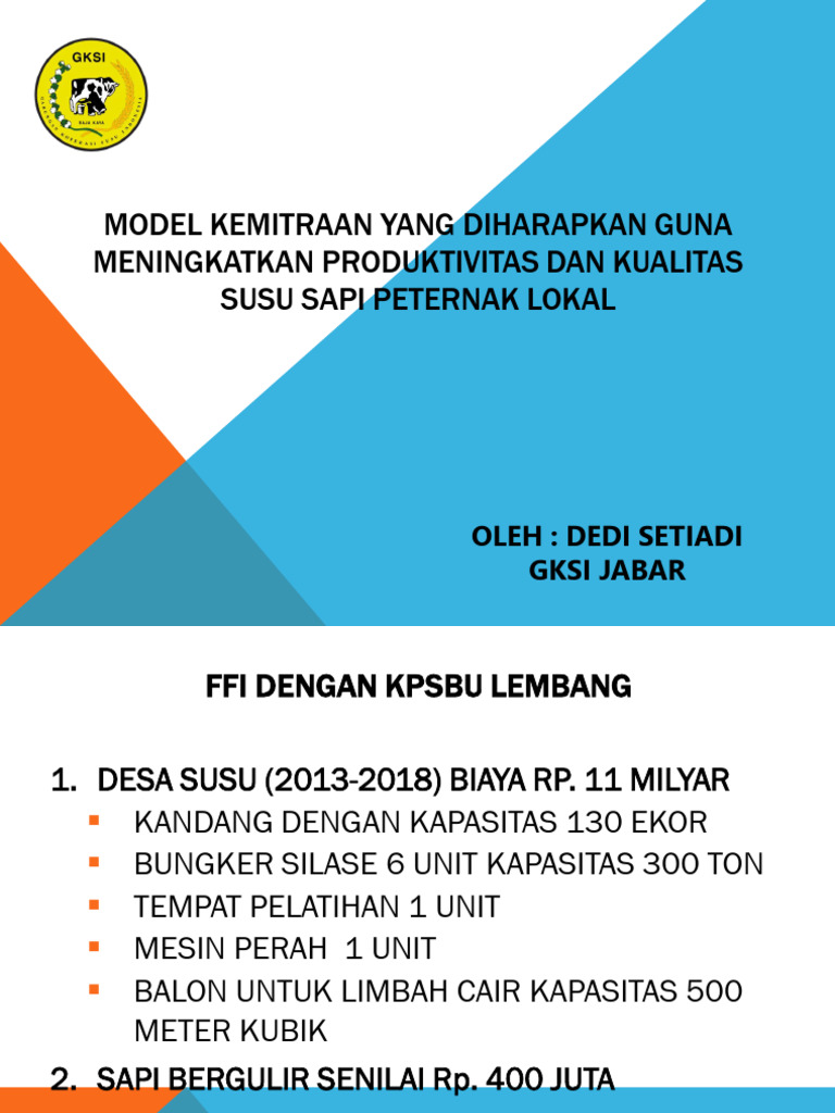 Agropustaka - Id GKSI Model Kemitraan Untuk Tingkatkan Performa Susu ...