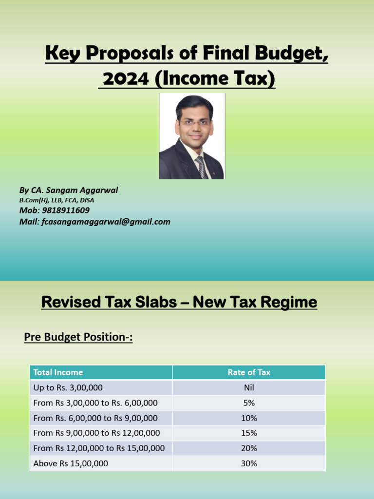 2024 Income Tax Budget Proposals | PDF | Dividend | Taxes