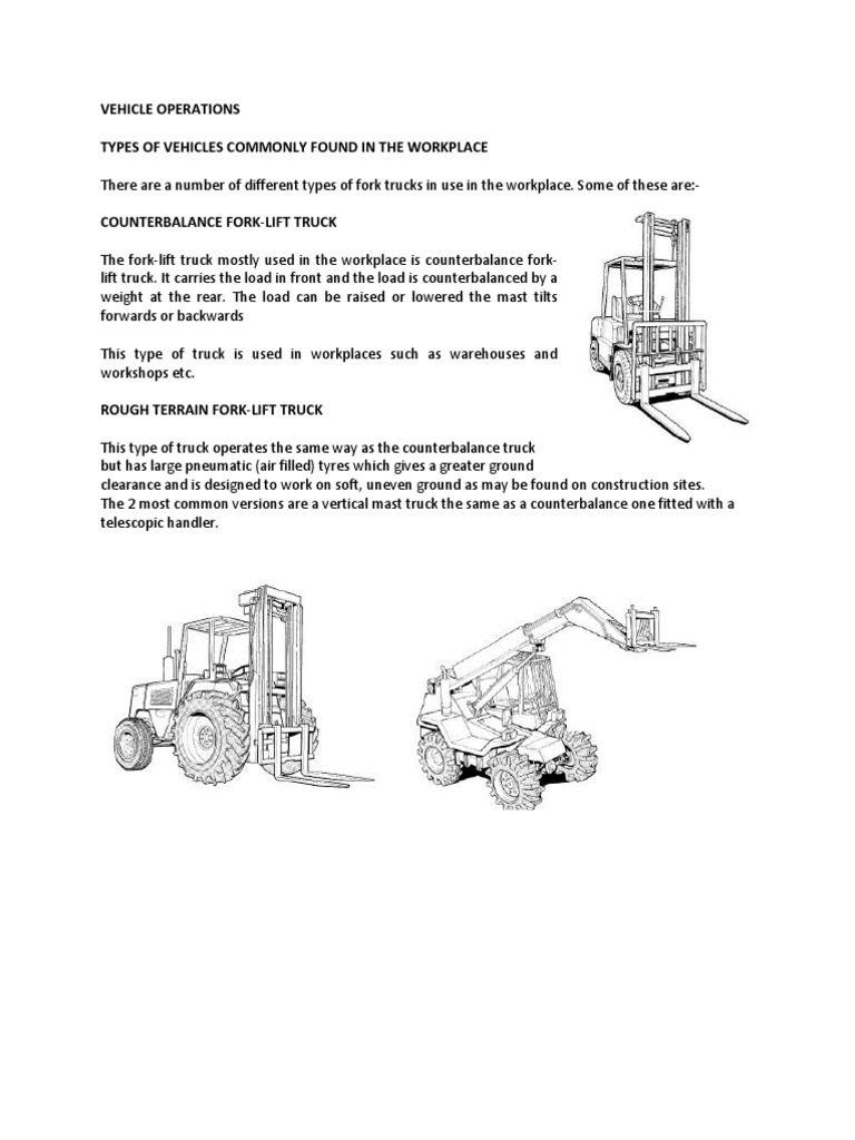 Vehicle Operations - Forklift | PDF | Forklift | Truck
