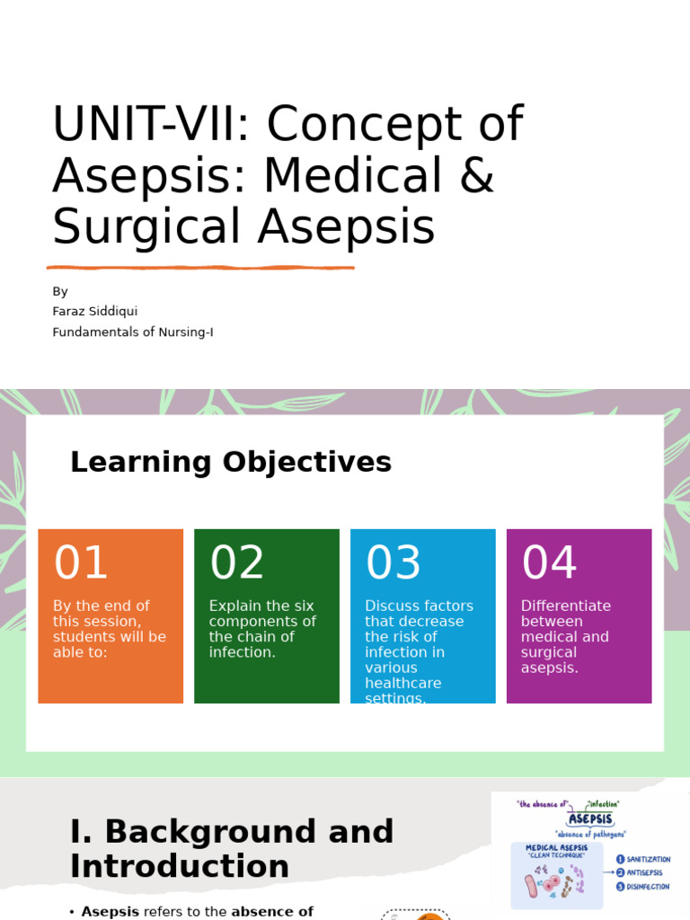 Asepsis in Nursing: Infection Control Guide | PDF | Sterilization ...