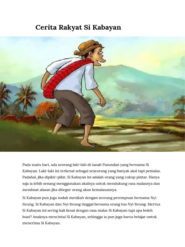 Cerita Rakyat Si Kabayan - 20251002 - 202234 - 0000 | PDF