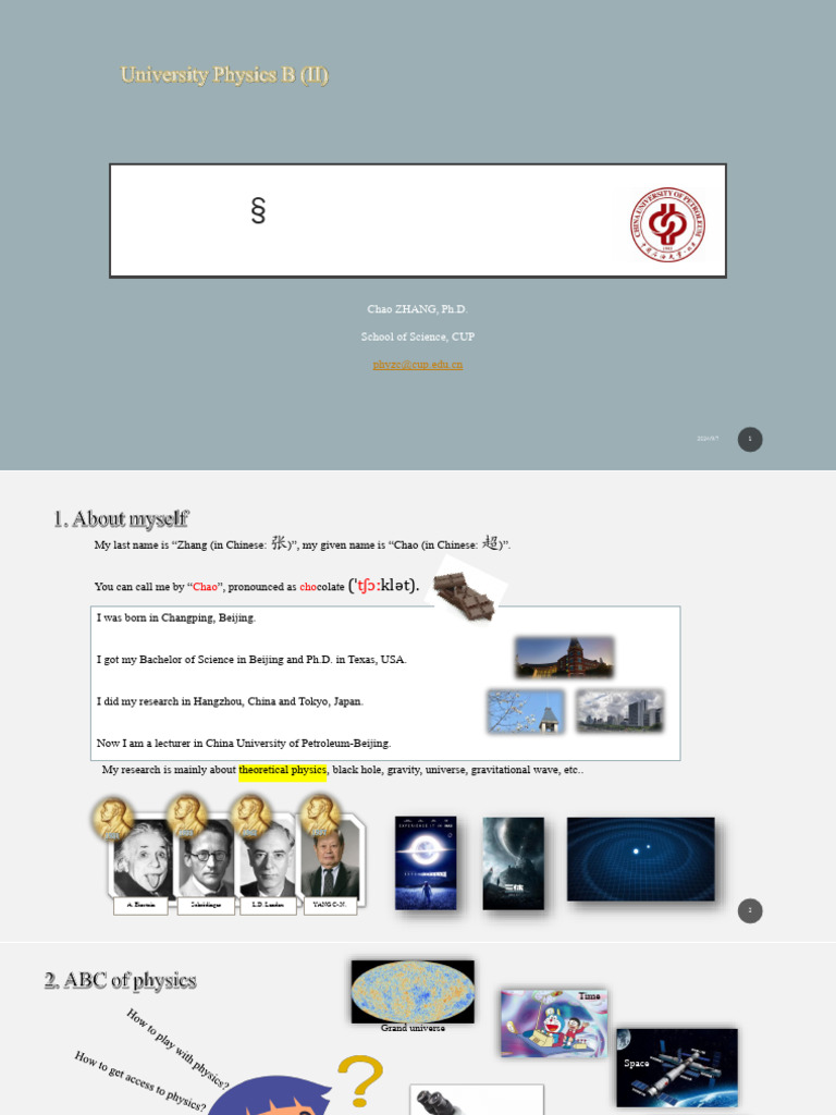 Introduction To University Physics (I) & (II) | PDF | Physics