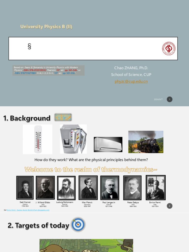 Section One of University Physics Two | PDF | Temperature | Heat