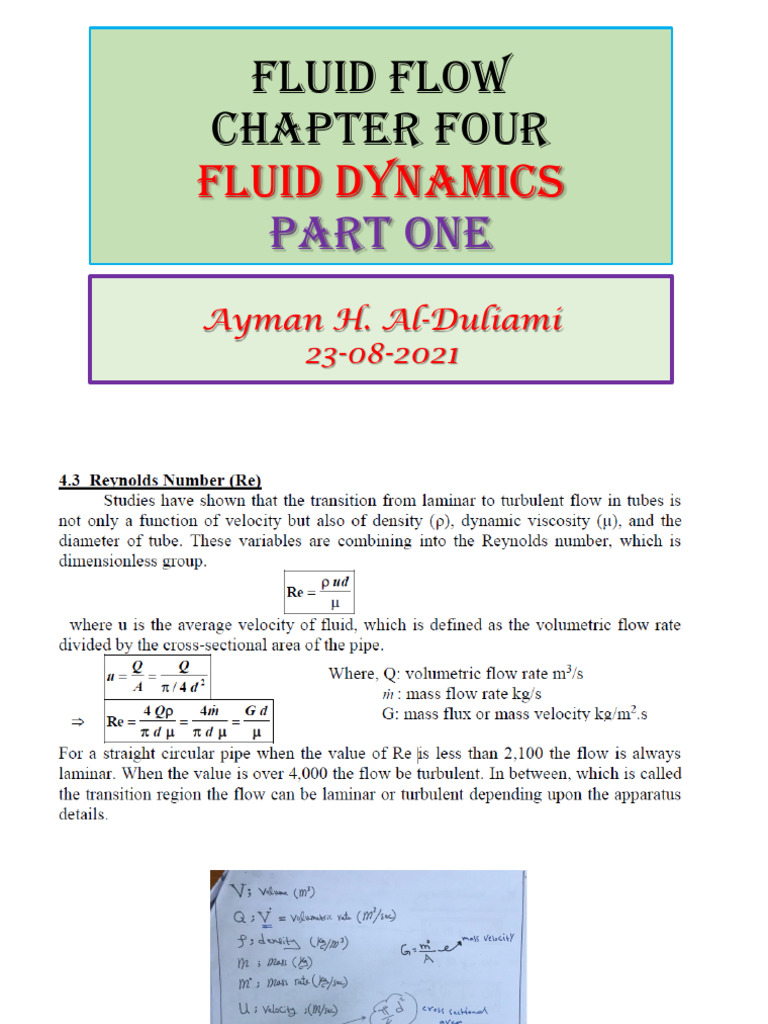 Fluid - Chapter Four - Part 1 | PDF