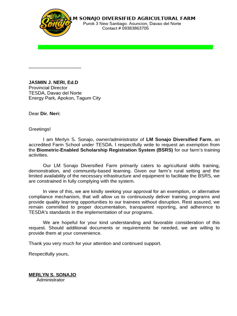 Exemption Request for Training Compliance | PDF
