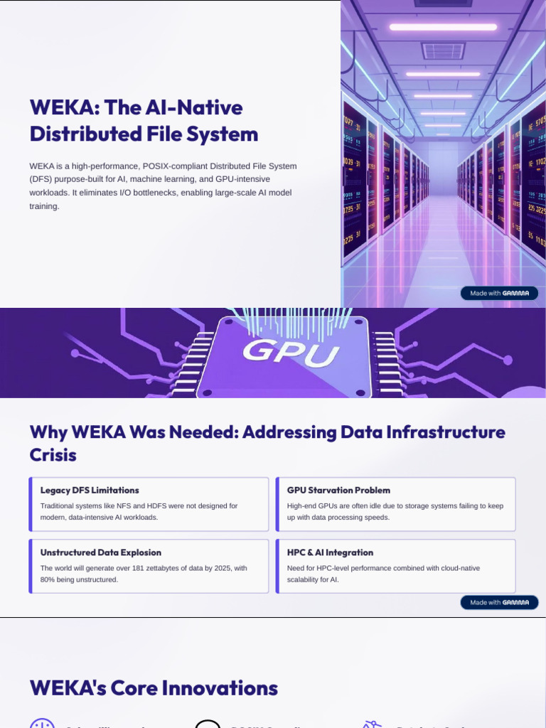 WEKA The AI Native Distributed File System | PDF | Computer File ...