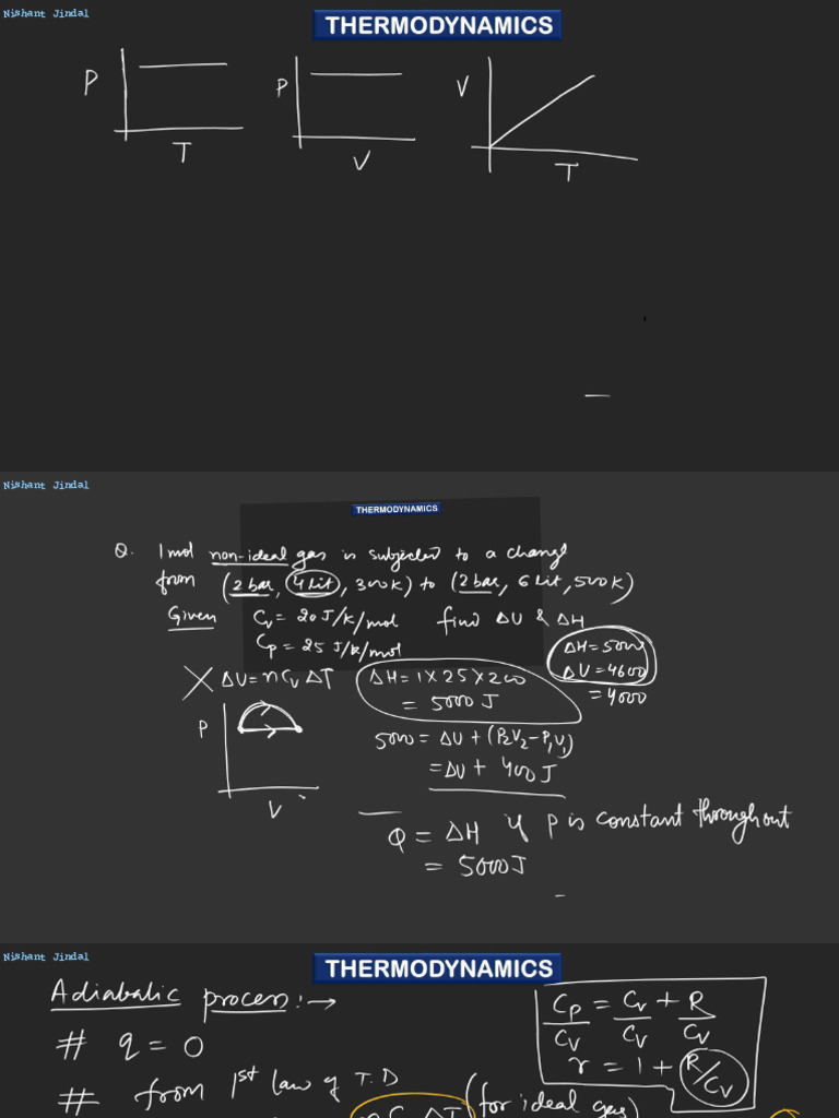Thermodynamics L-11 (Class Notes) NJ - 247 | PDF