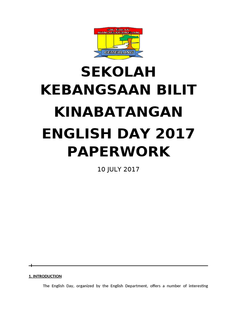 Paperwork English Day 2017 | PDF