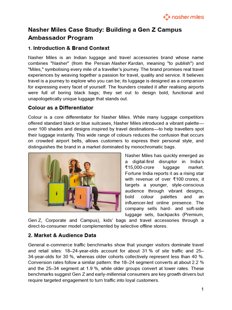 68a7ee072c542 Nasher Miles Case | PDF | Brand | Marketing