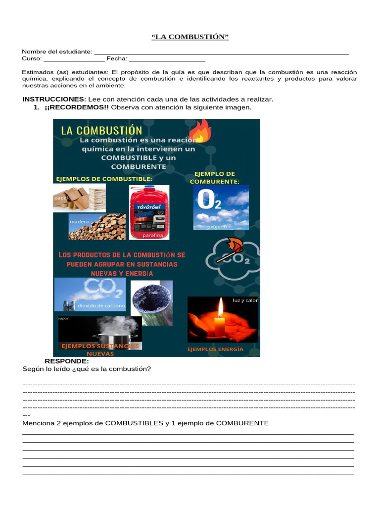 Guía sobre la Combustión y sus Efectos | PDF | Combustión | Redox