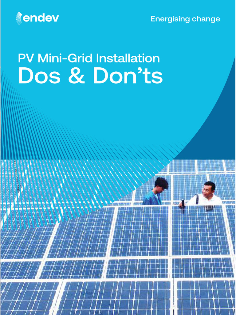 PV Mini Grid Dos and Donts | PDF | Photovoltaic System | Power Inverter