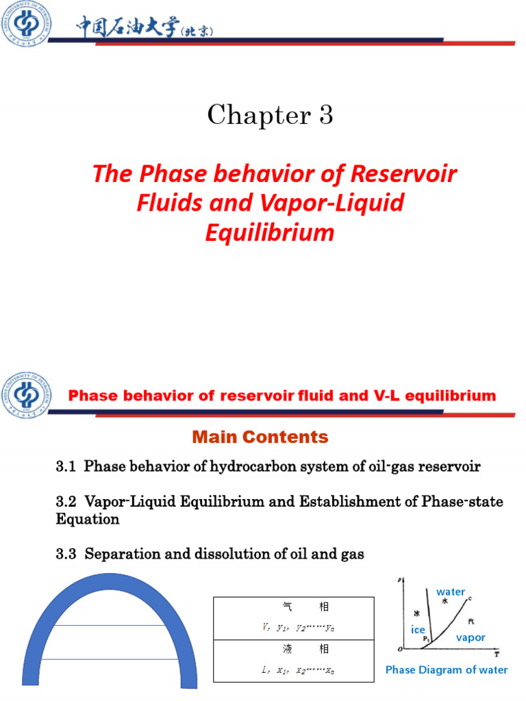Chapter 3 The Phase Behavior of Reservoir Fluids and Vapor-Liquid Equilibrium | PDF | Phase ...