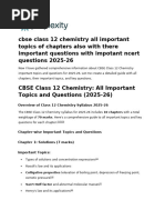 Class 12 Chemistry Short Notes | PDF