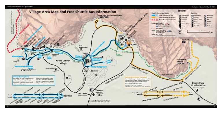 South Rim Map and Shuttle Service | PDF | Public Transport | Adventure ...