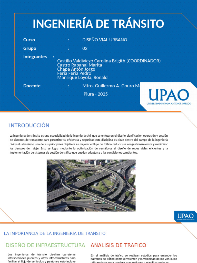 Ingeniería de Tránsito y Diseño Urbano | PDF | Tráfico | Transporte