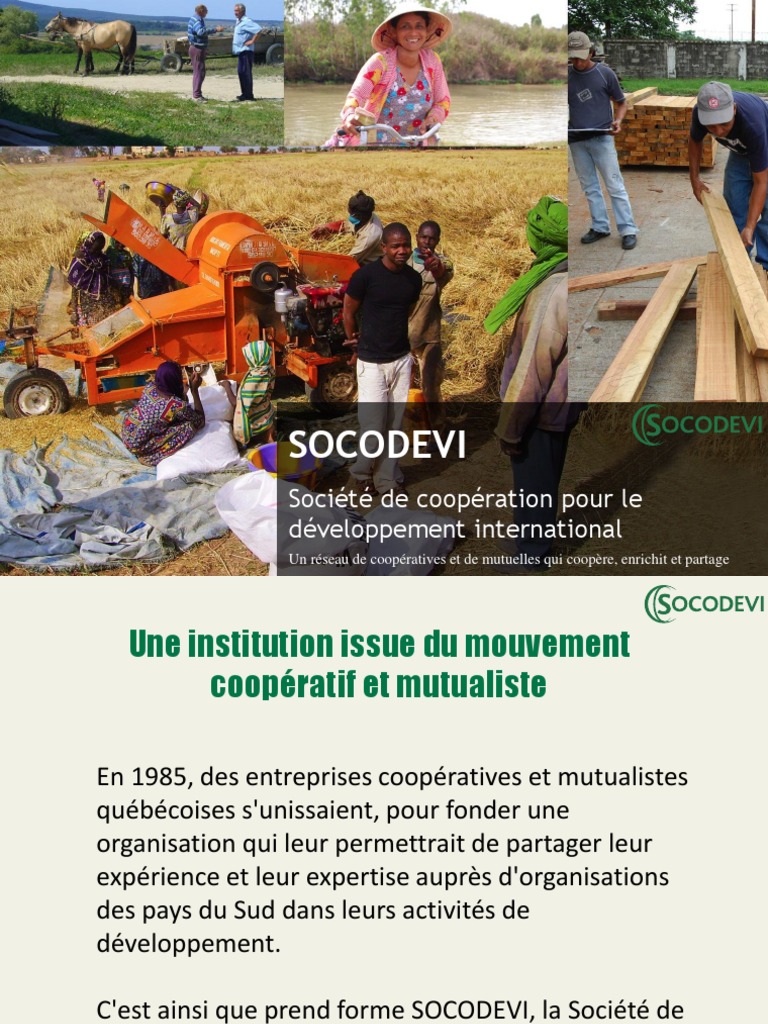 SOCODEVI : Coopération et Développement Durable | PDF | Coopérative ...