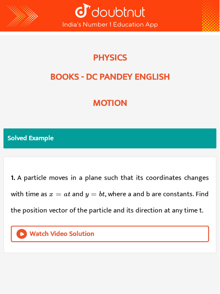 Books Doubtnut Question Bank | PDF | Acceleration | Projectiles