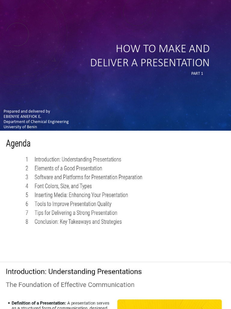 How To Make and Deliver A Presentation | PDF