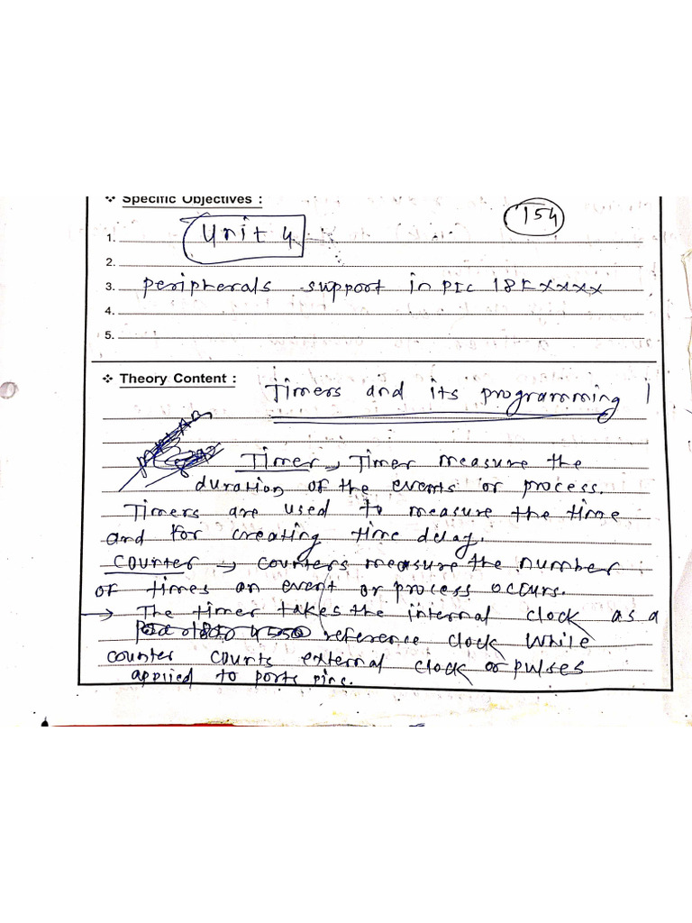 Microcontroller UNIT 4 Handwritten NOTES | PDF
