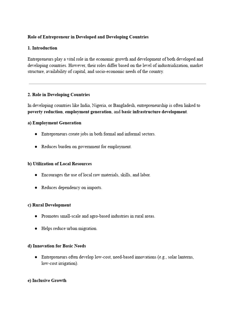 Entrepreneurial Roles by Country Type | PDF | Entrepreneurship ...