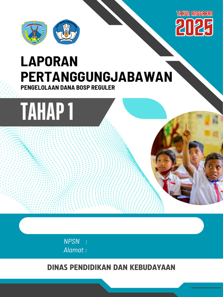 SD - Template Cover Laporan BOSP Reguler 2025 (Tahap 1) | PDF