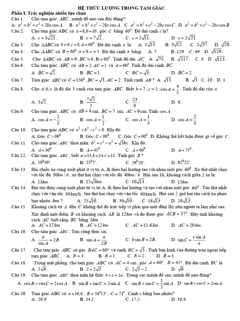 He Thuc Luong Trong Tam Giac | PDF