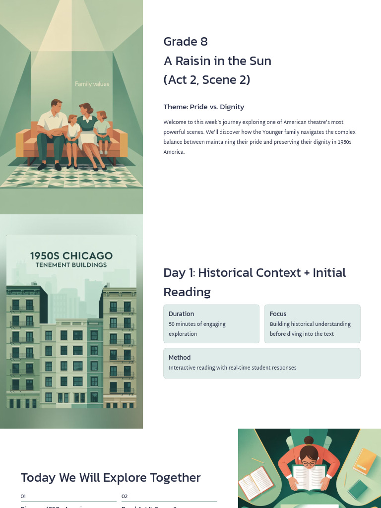 Grade 8 - A Raisin in The Sun (Act 2, Scene 2) | PDF | Pride | Punctuation