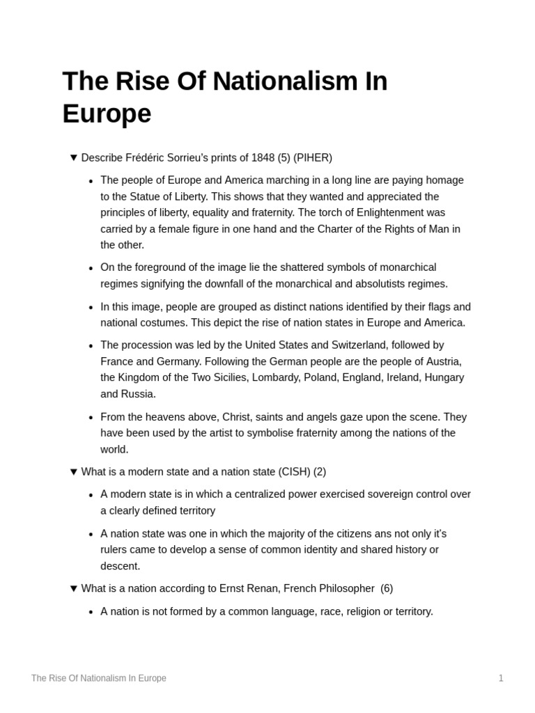 Nationalism's Growth in 19th Century Europe | PDF | Kingdom Of Prussia ...