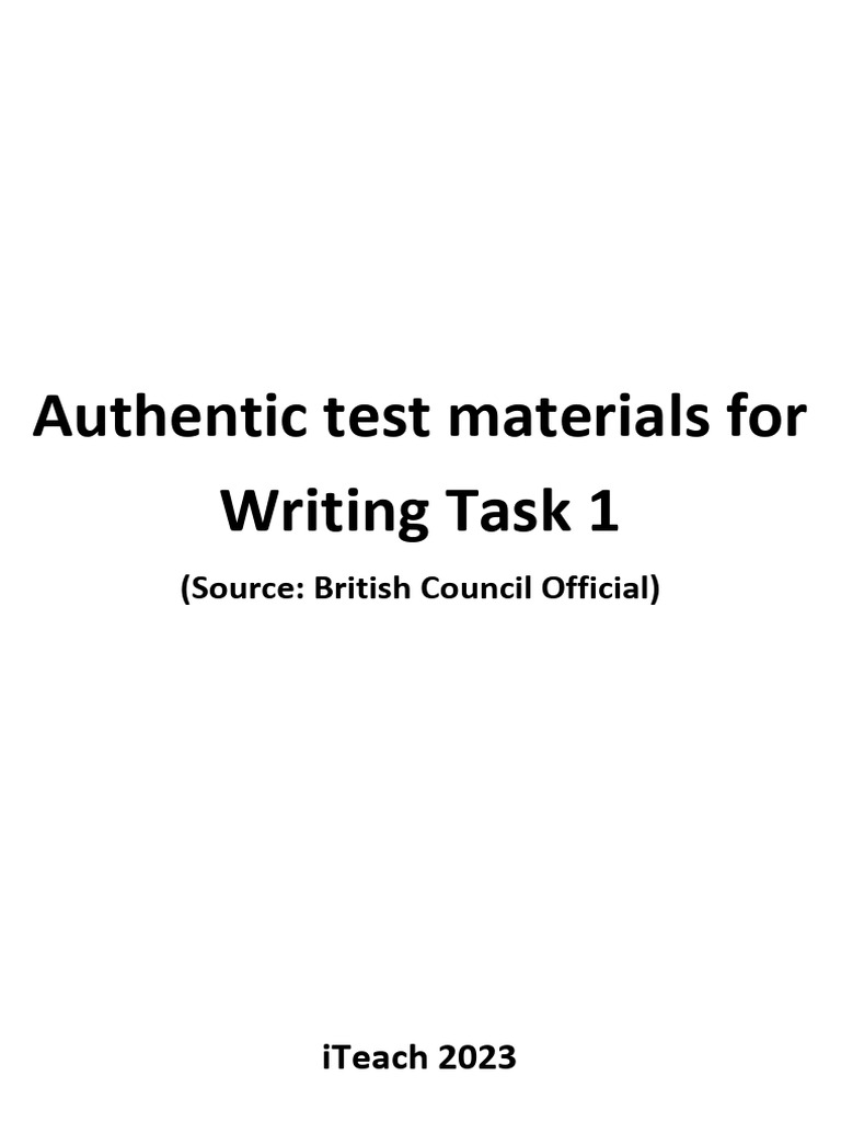 Authentic IELTS Writing Task Tests | PDF