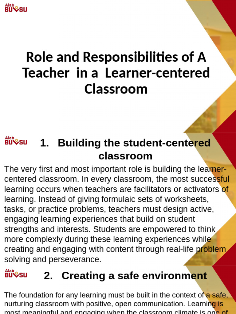 Roles of Students and Teachers | PDF | Learning | Teachers