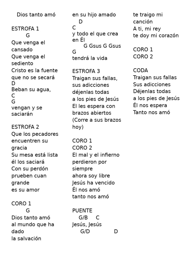 Dios Tanto Amó | PDF