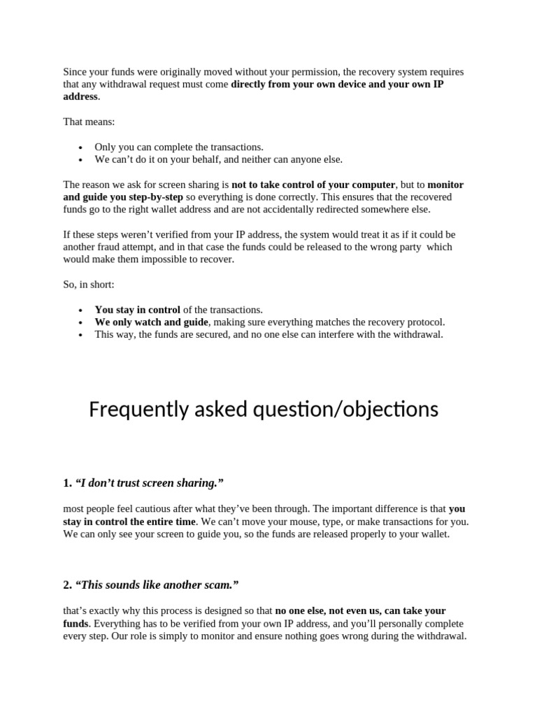 Secure Fund Recovery Process Explained | PDF | Computing