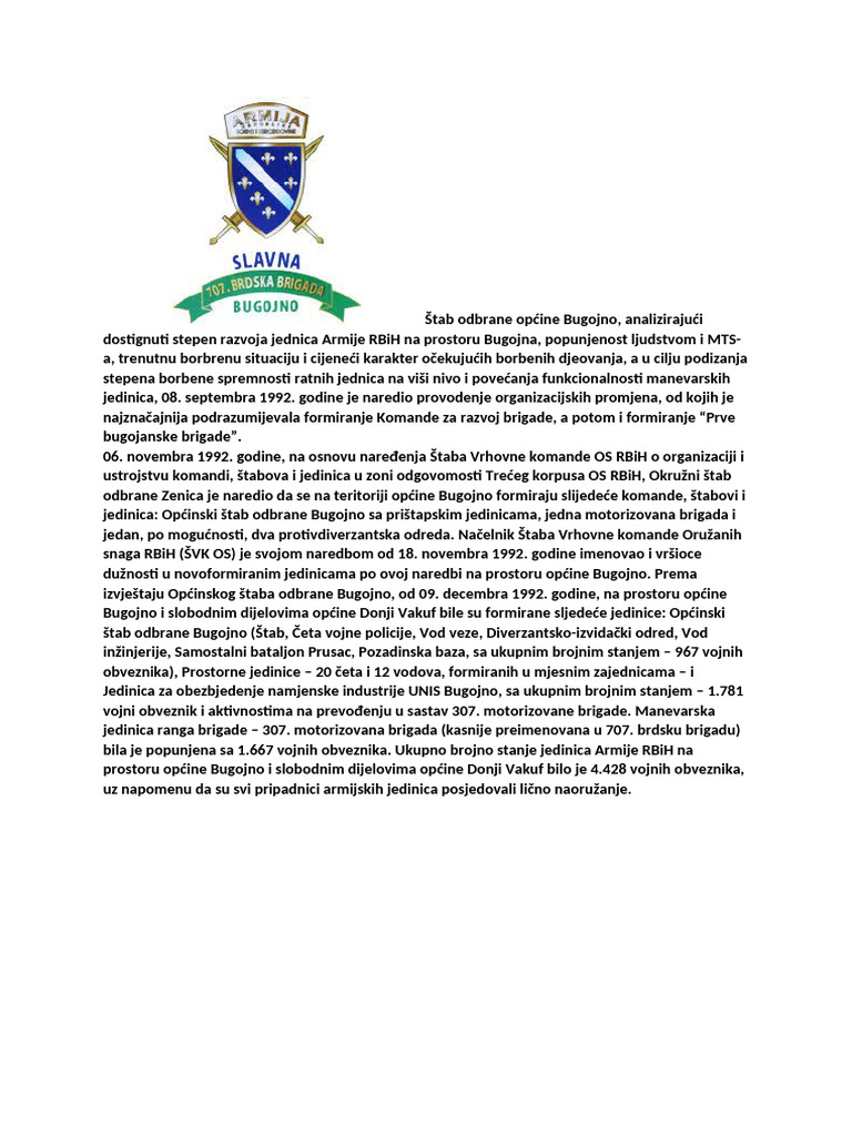 307 Slavna Brdska Brigada | PDF