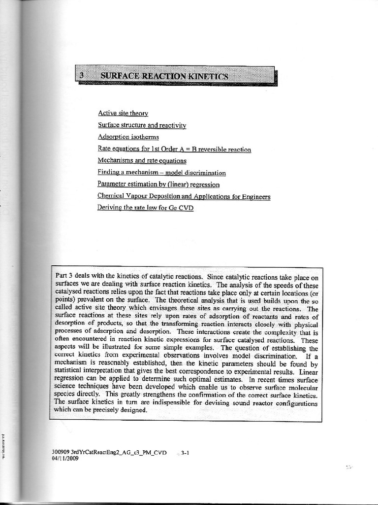 03 - Surface Reaction Kinetics | PDF