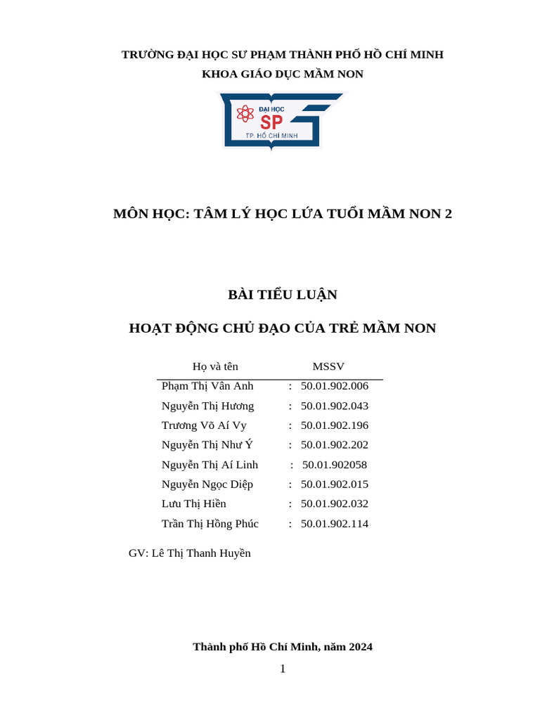 Hoat Dong Chu Dao | PDF