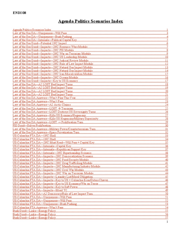 Agenda Politics | PDF | Arctic | Ratification