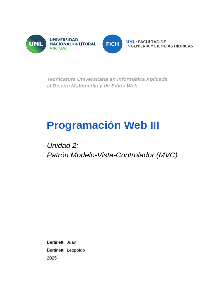 Unidad02 Patrón Modelo Vista Controlador | PDF | Modelo – Vista – Controlador | Java (lenguaje ...