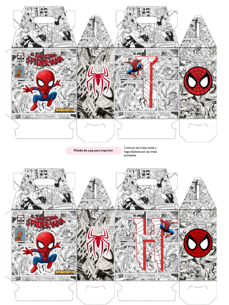 Documento A4 Molde Caja Golosinas Cumpleaños Niña Capybara Ilustrativo Rosa (3) - 094518 | PDF