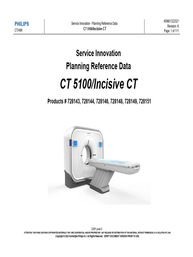 Philips CT 5100 Service Planning Guide | PDF | Philips | Mains Electricity
