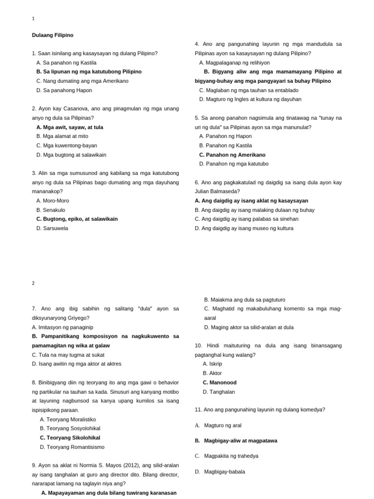 Dula Compilation Bsed Fil 3 | PDF