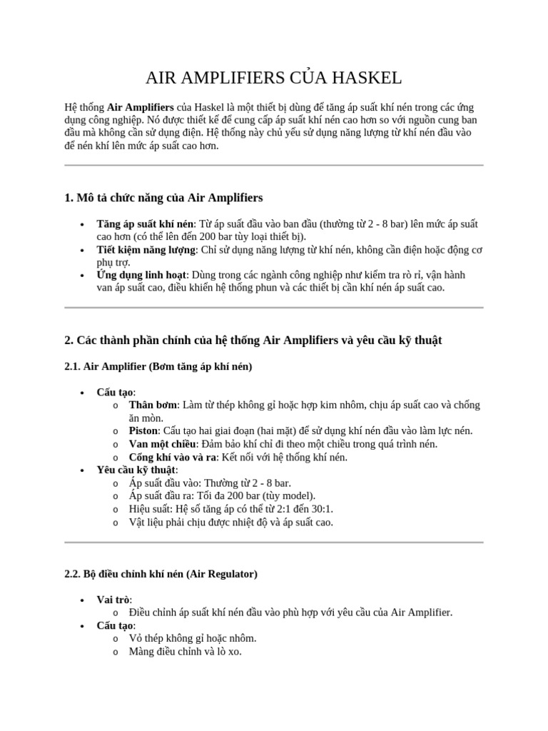 Air Amplifiers Haskel | PDF
